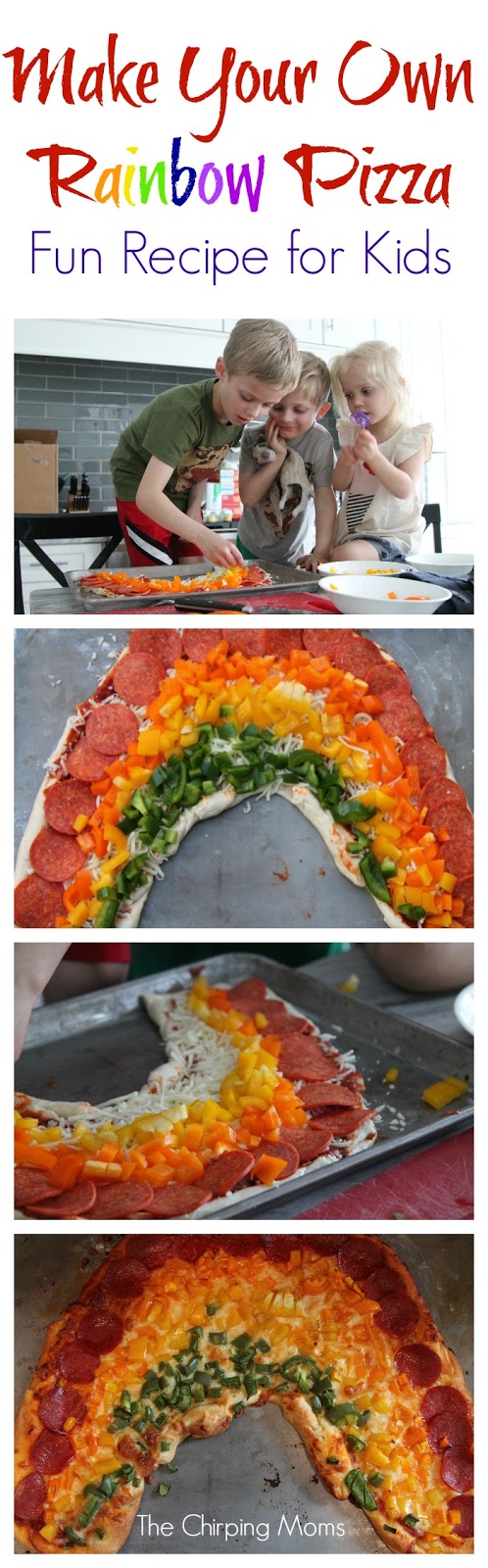 Make Your Own Rainbow Pizza Dinner - The Chirping Moms