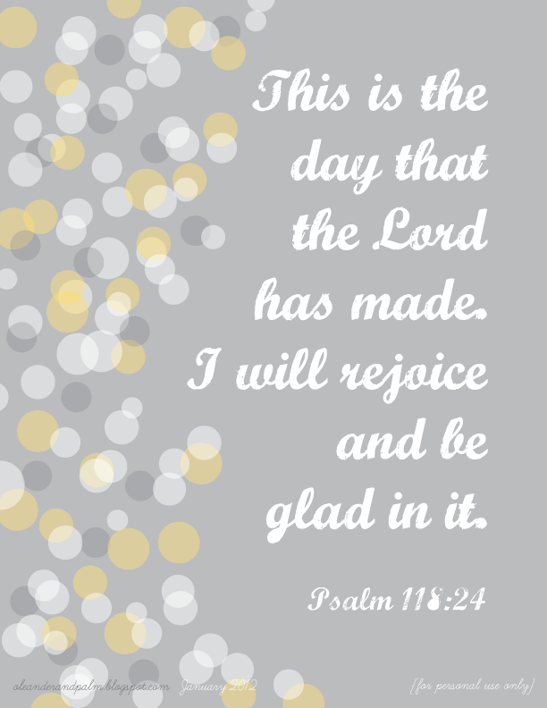 Monthly Memory Verse: January | Oleander + Palm