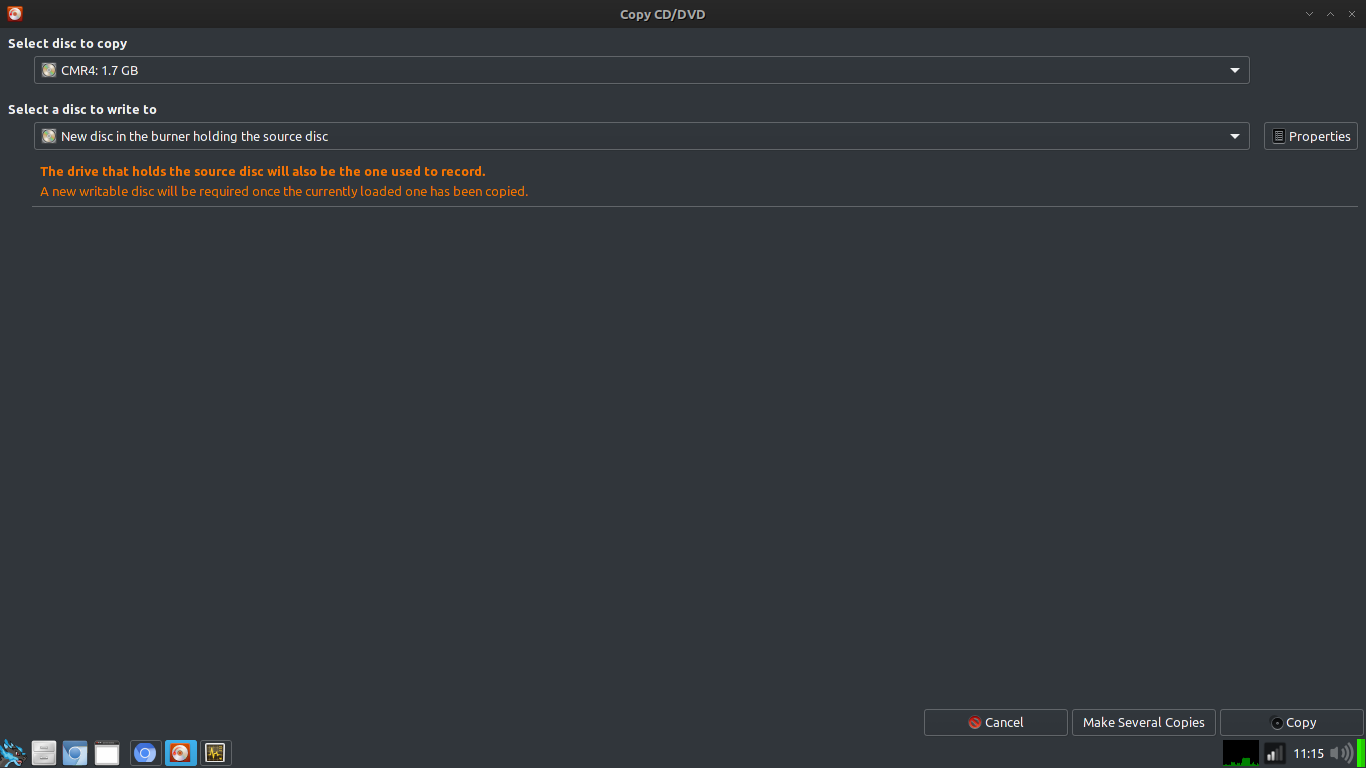 Using Brasero CD/DVD Tools in Archlinux