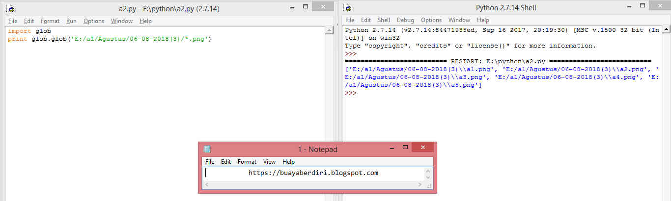 45.Belajar Bersama Python | glob.glob() python - Membuat Daftar Urutan ...