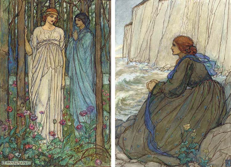 Pre Raphaelite Art: Emma Florence Harrison - Illustrations for Tennyson ...