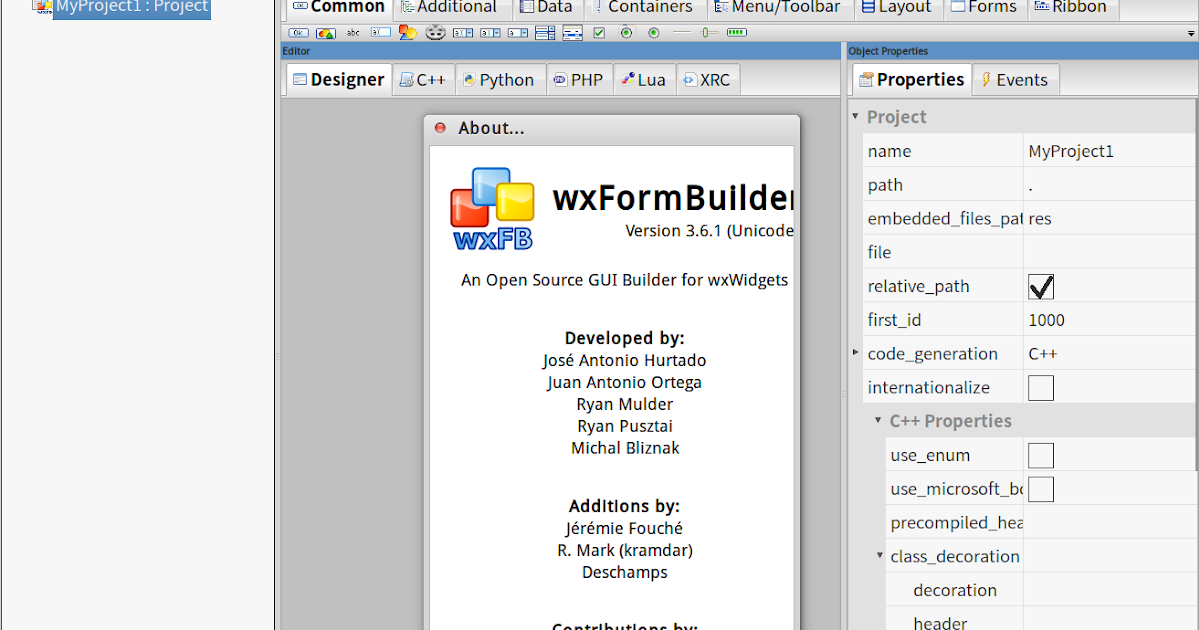 安裝 wxFormBuilder 新版(3.6.1)