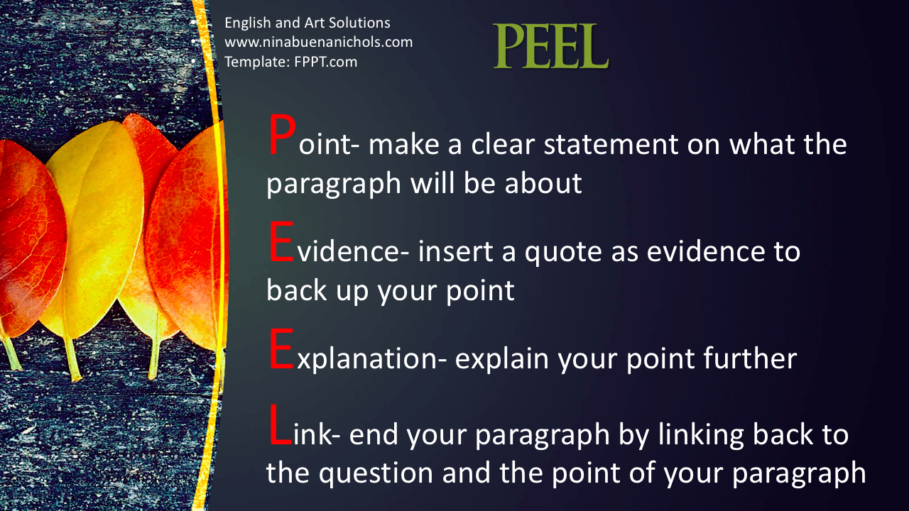 English Wizard Online: Using PEEL in Paragraph Writing