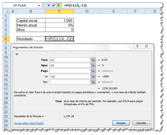 Cálculos de interés compuesto con Excel ~ JLD Excel en Castellano ...