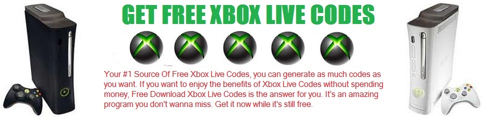 GET FREE XBOX LIVE CODES: Download Xbox Live Codes For Free