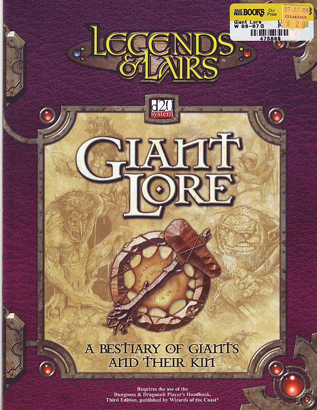 Quag Keep: Legends & Lairs: Giant Lore