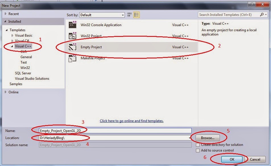 heriady blog: Membuat Empty Project di Visual Studio 2013