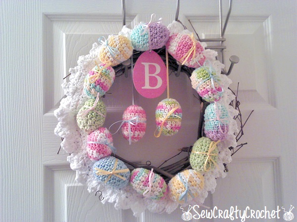 Crochet Easter Egg Wreaths - Sew Crafty Crochet
