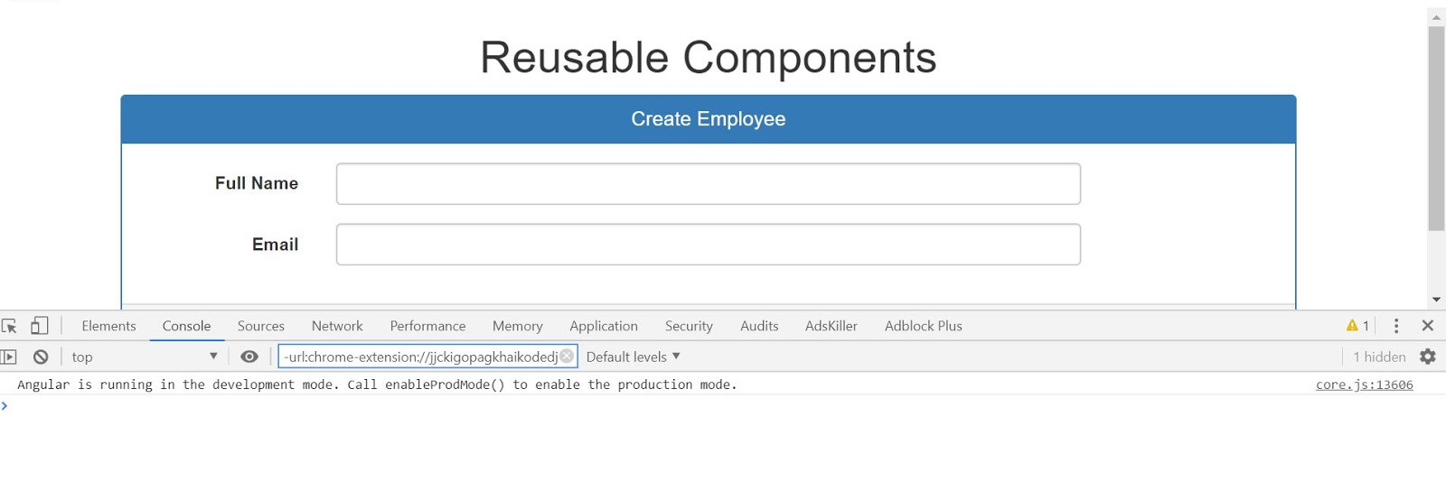 Angular and React Handson Examples: How to create a simple reactive form using Angular
