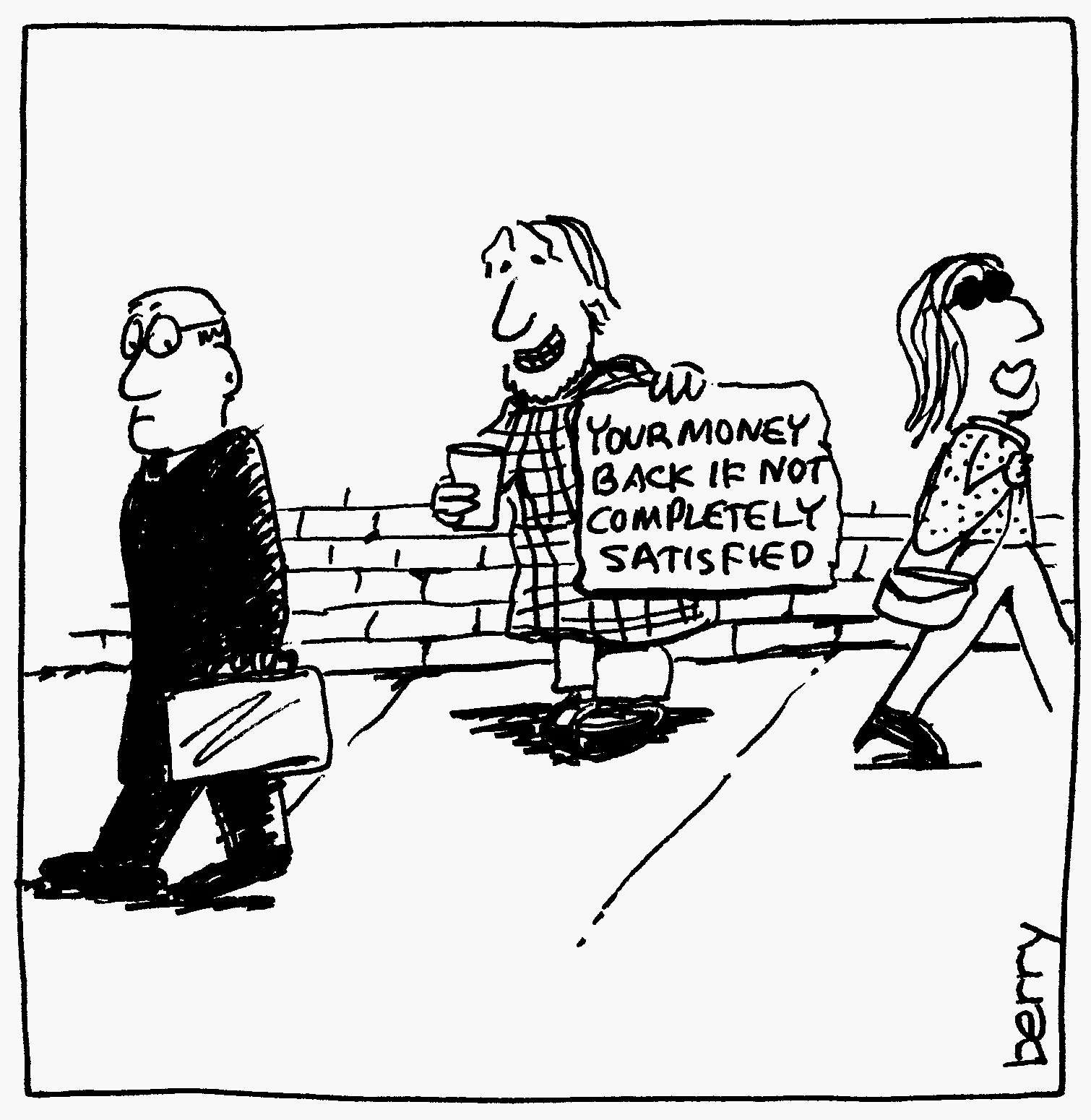 Cartoons for Causes: giving feels good homeless cartoon