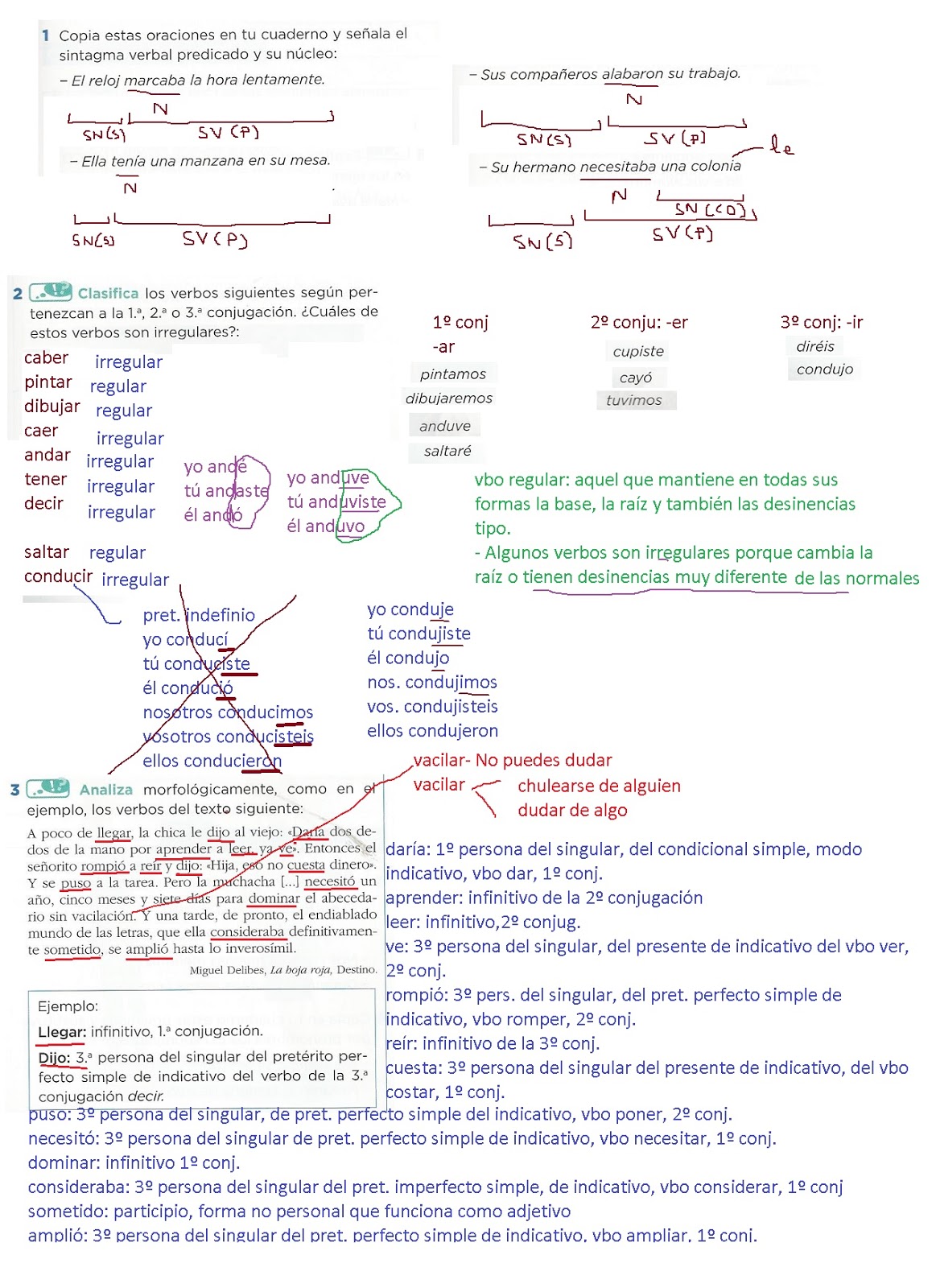 TRIVIUM 2º ESO: 2º B. Correcciones de verbos y complementos directos e ...