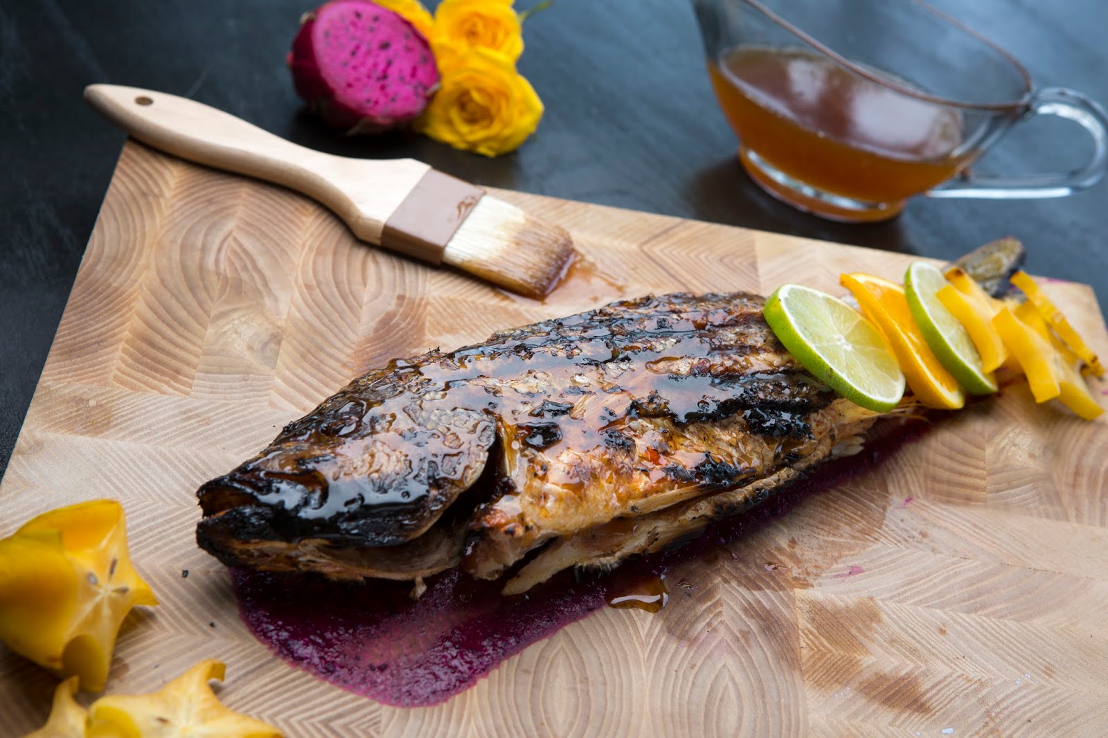 mielpura: Huachinango Rojo con Bourbon y Miel