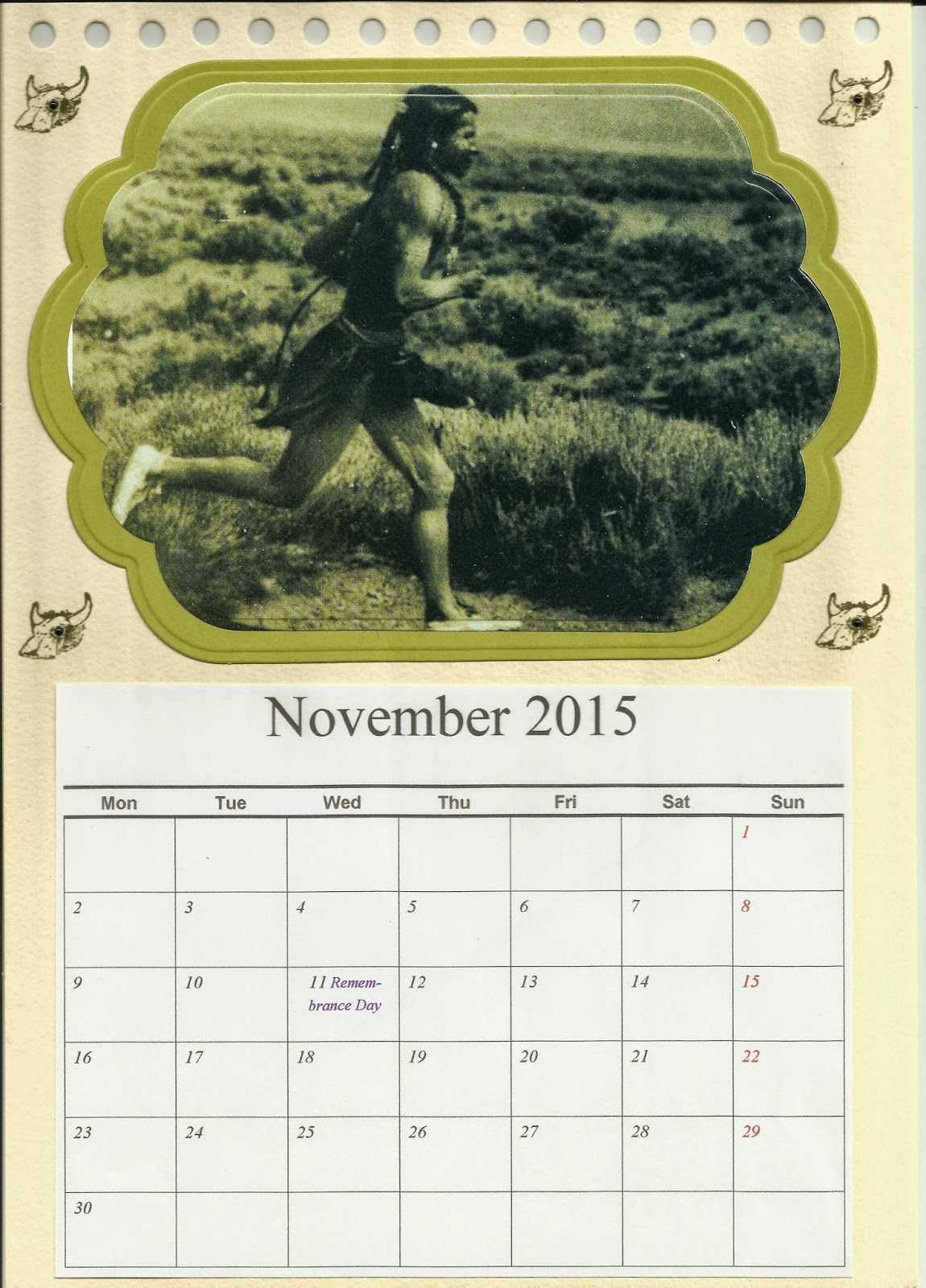 Lorraine Lives Here: 2015 Native American themed calendar