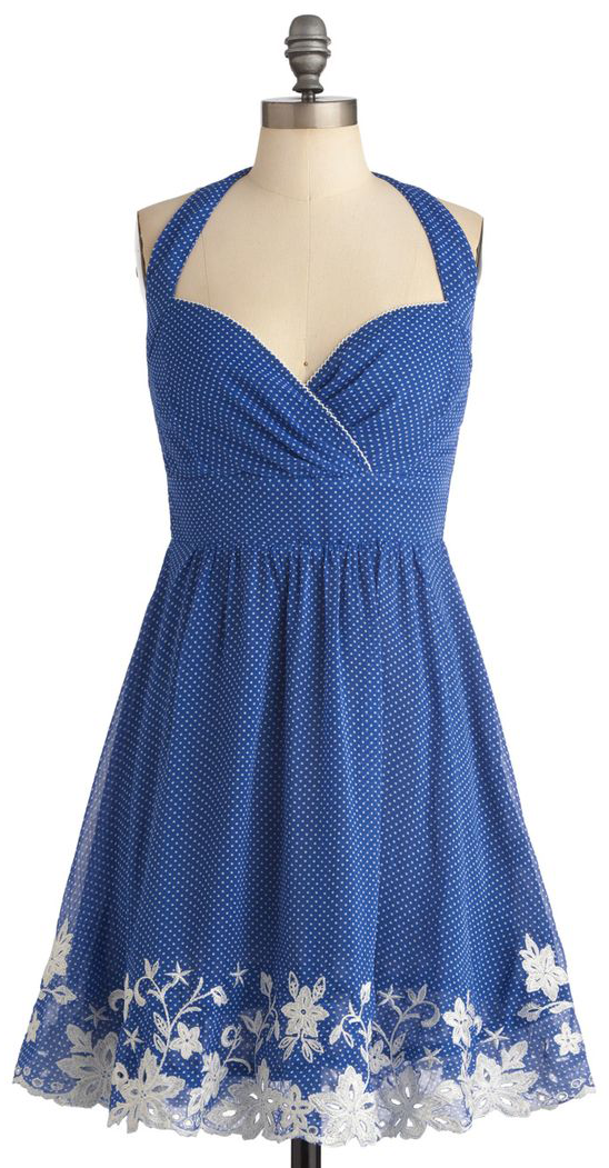 Beautiful Blue Color Flower Dress - Creative Ideas