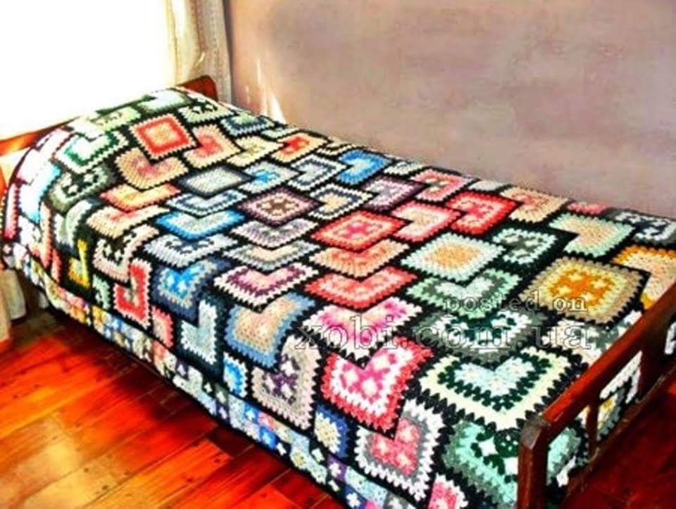 Colcha De Croche Com Grafico Passo A Passo - Fotos e projetos de interiores