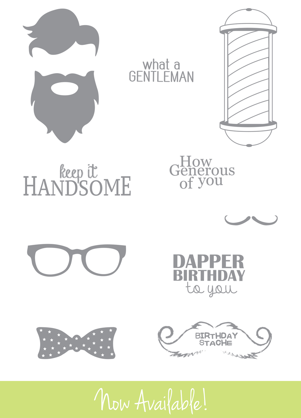 whatchu talkin bout willis?: Dapper Birthday Stamp Set Now Available!