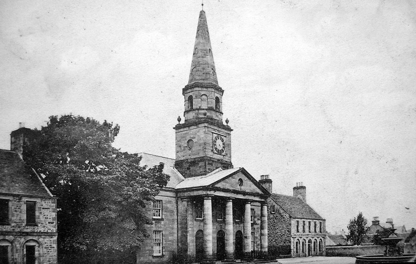 Tour Scotland: Old Photograph Parish Church Fochabers Scotland