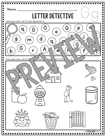 Emily Jane Creates: LETTER DETECTIVE