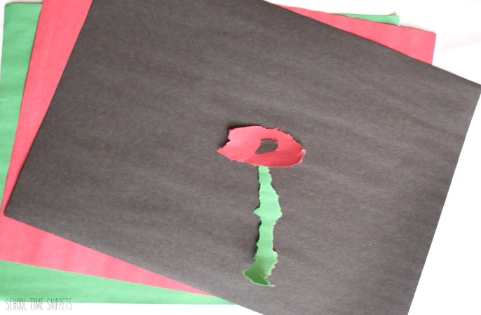 Tear Paper Art Veterans Day Craft | School Time Snippets