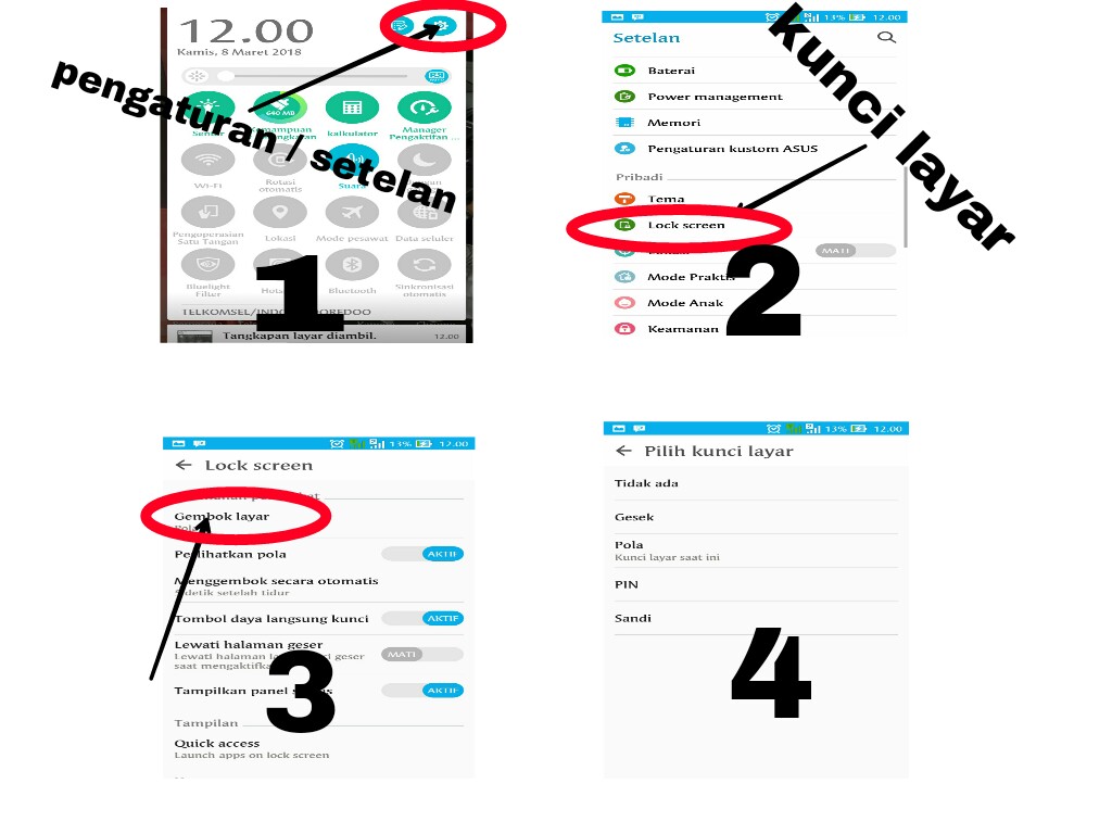 MUSE INFO: CARA MEMBUAT KUNCI LAYAR DI ANDROID