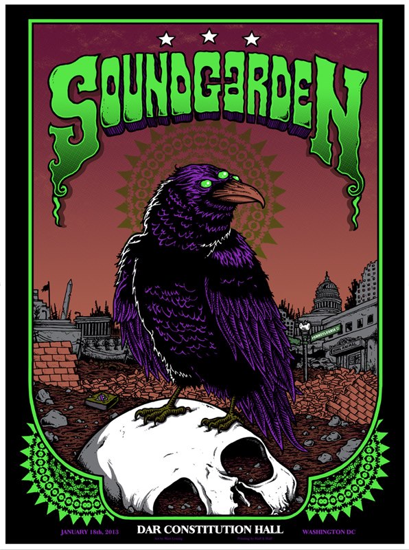 INSIDE THE ROCK POSTER FRAME BLOG: Soundgarden Washington DC Poster by ...