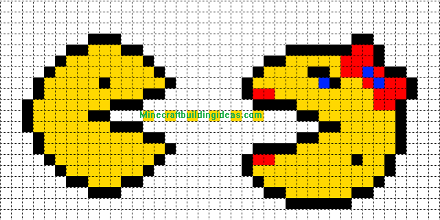 Minecraft Pixel Art Templates: Pacman