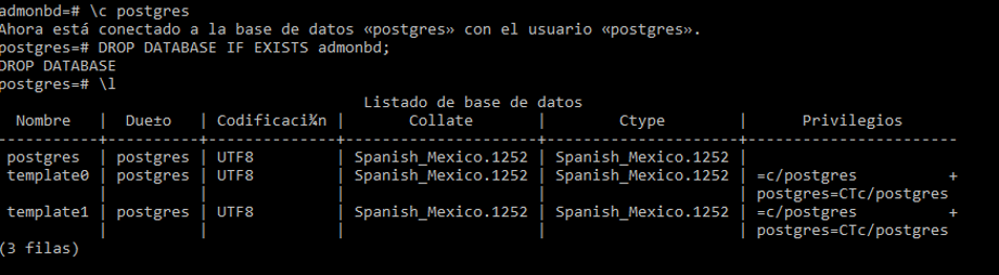Comandos Básicos con PostgreSQL