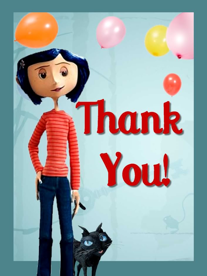 Coraline Fan Blog: CORALINE THANK YOU CARD
