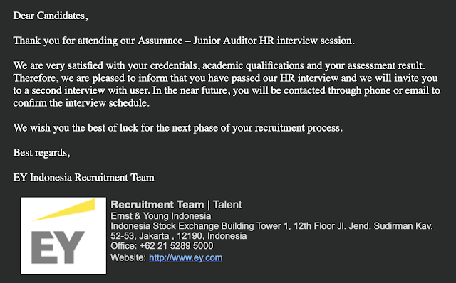 Pengalaman Seleksi EY (Ernst & Young) Indonesia dan PwC London