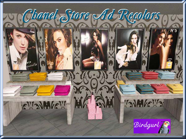 Birdgurl's Sims 2 Creations: Chanel Store Sign Recolors