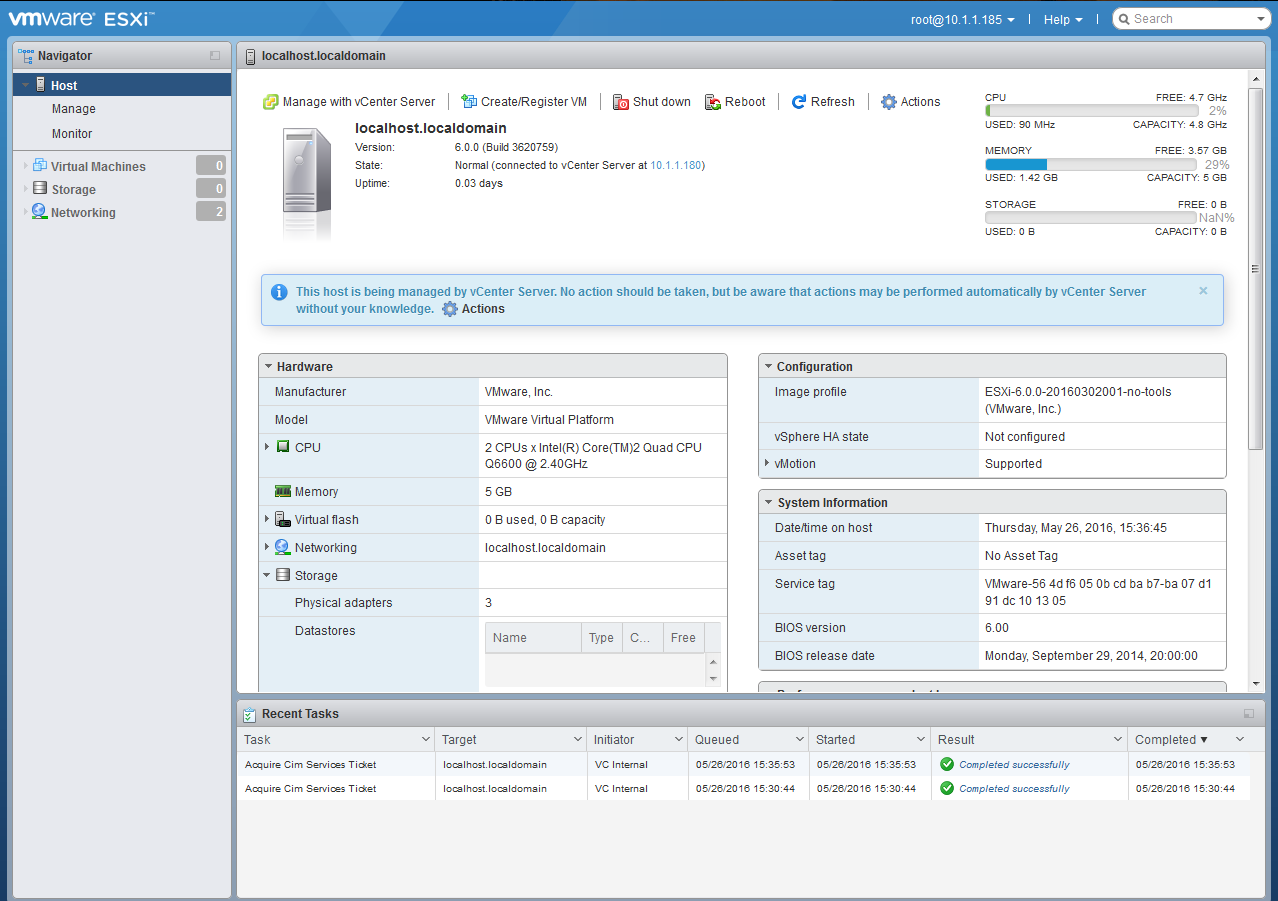 Just one more esxi-guy: The Host Client in vSphere 6.0 Update 2
