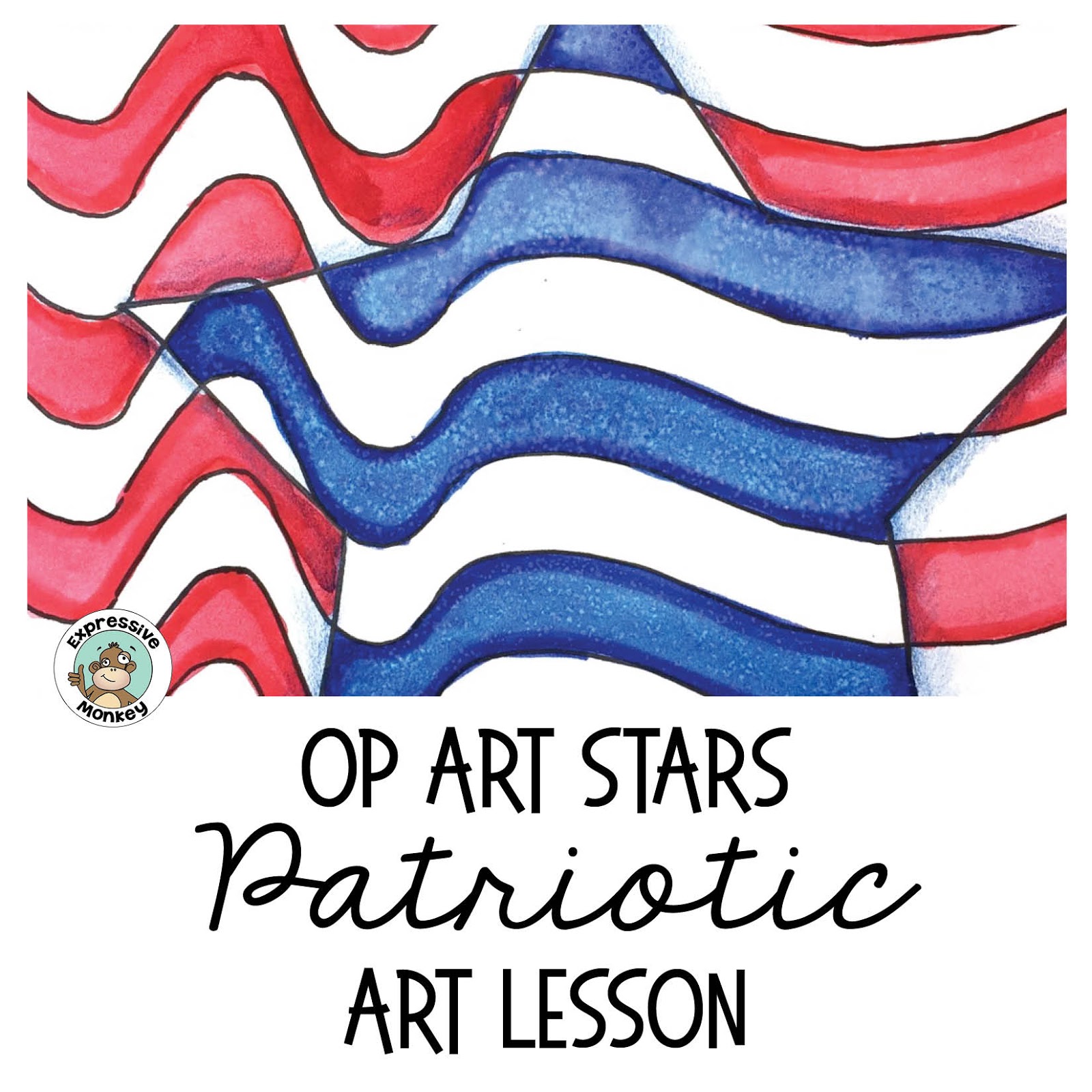 Stars & Stripes Patriotic Art | Expressive Monkey