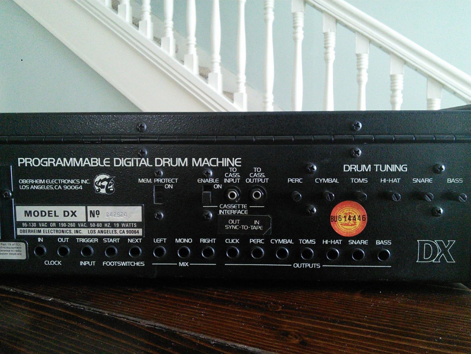 MATRIXSYNTH: Oberheim DX Drum Machine SN D42924