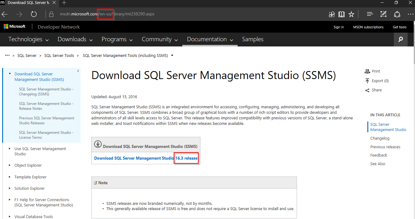 KingKong Bruce記事: 如何正確下載與更新SQL Server Management Studio(SSMS) 2016中文版