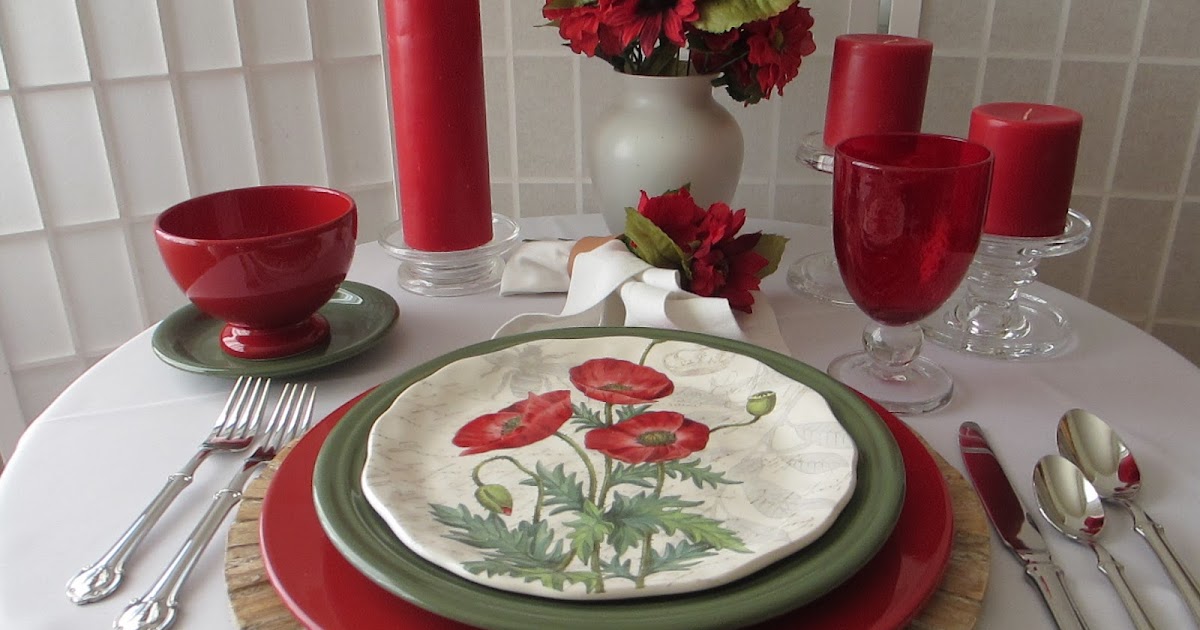 Table for One: Red Floral Table