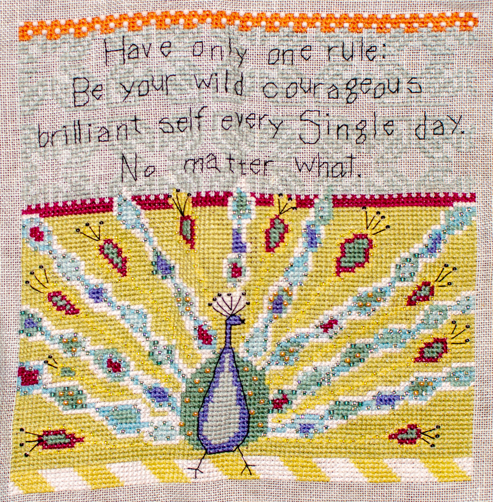 Committed Stitcher: A Peacock Finish!