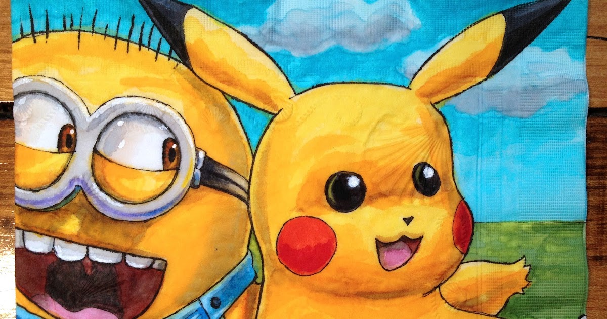 Daily Napkins: Despicable Me Minion With Pikachu