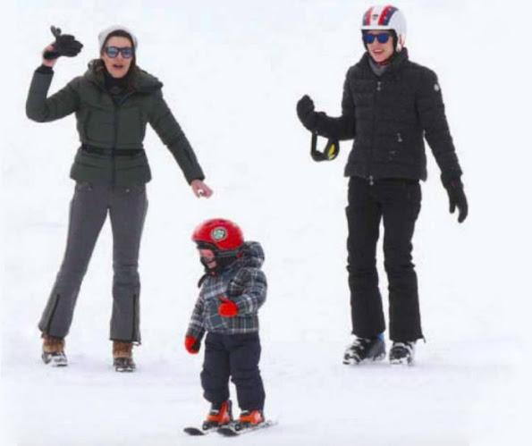 Princess Caroline on Austria holiday with her daughter and grandson