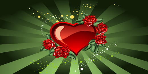Twitter Headers 2014: Twitter Header - Valentine's Day - Red Heart and ...