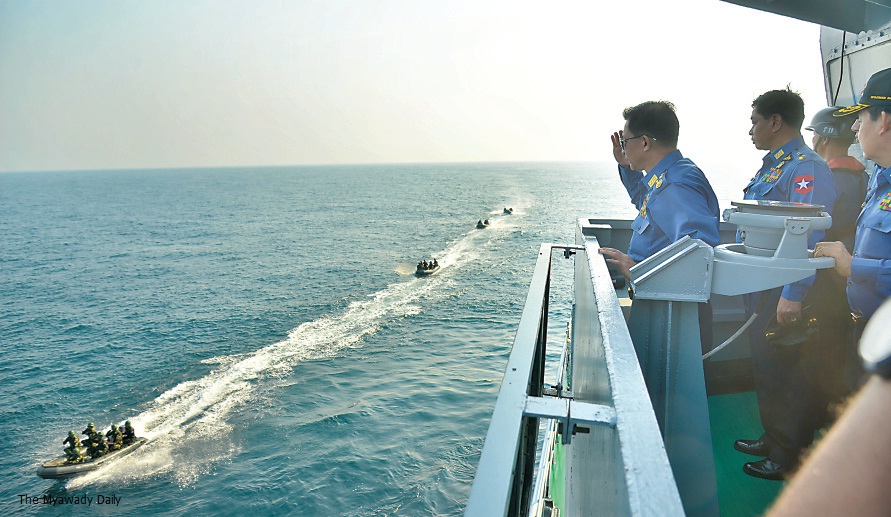 The MYAWADY Daily: Myanmar Navy holds Combined Fleet Exercise-Sea ...