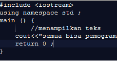 Contoh Pemrograman C++ di Notepad++ - PEMROGRAMAN C++