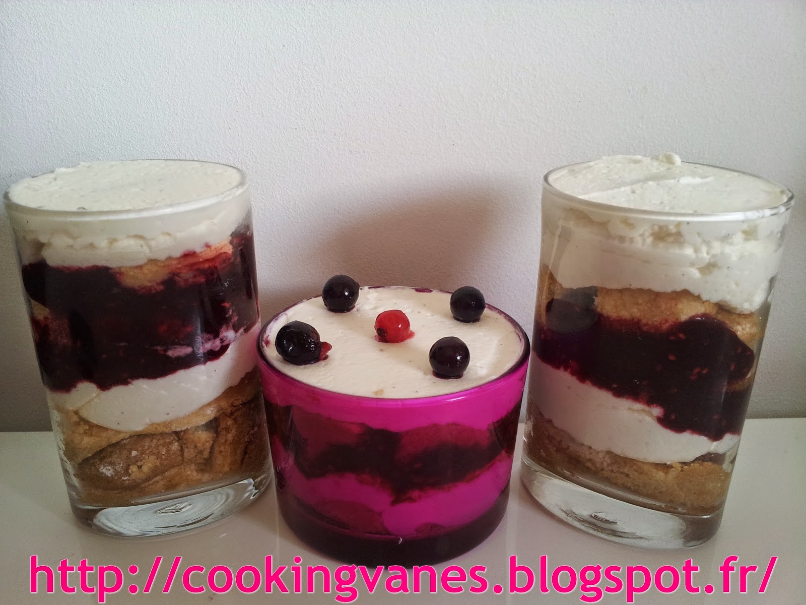 La cuisine de Mimi: Verrines de tiramisu sans oeufs aux fruits rouges