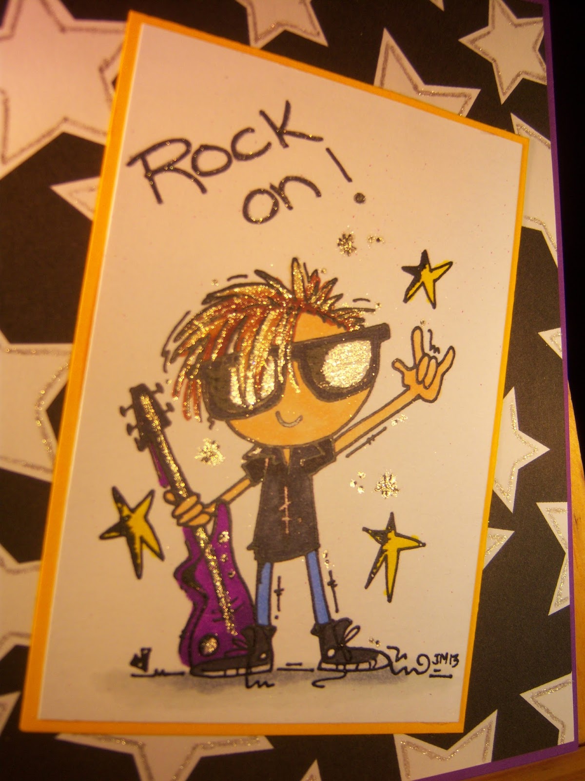 Scrap-n-Sew Granny: You Rock Card