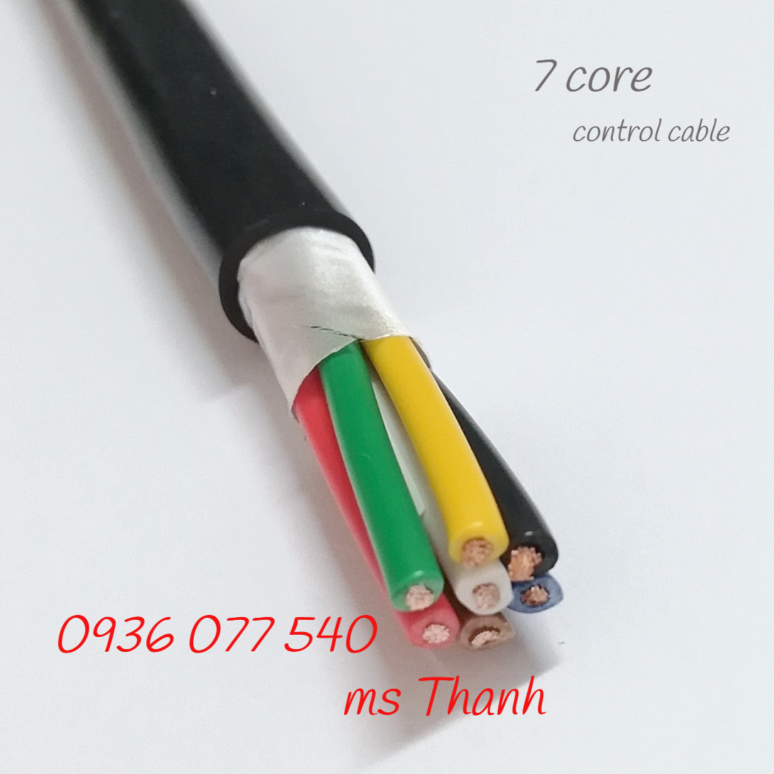 Cáp điều khiển: Cáp điều khiển 7 lõi, 7x0.5, 7x0.75, 7x1.25, 7*2.5mm2
