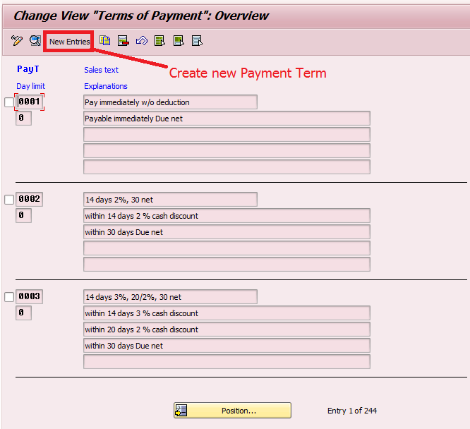 All About SAP: Payment Terms Configuration in SAP FICO