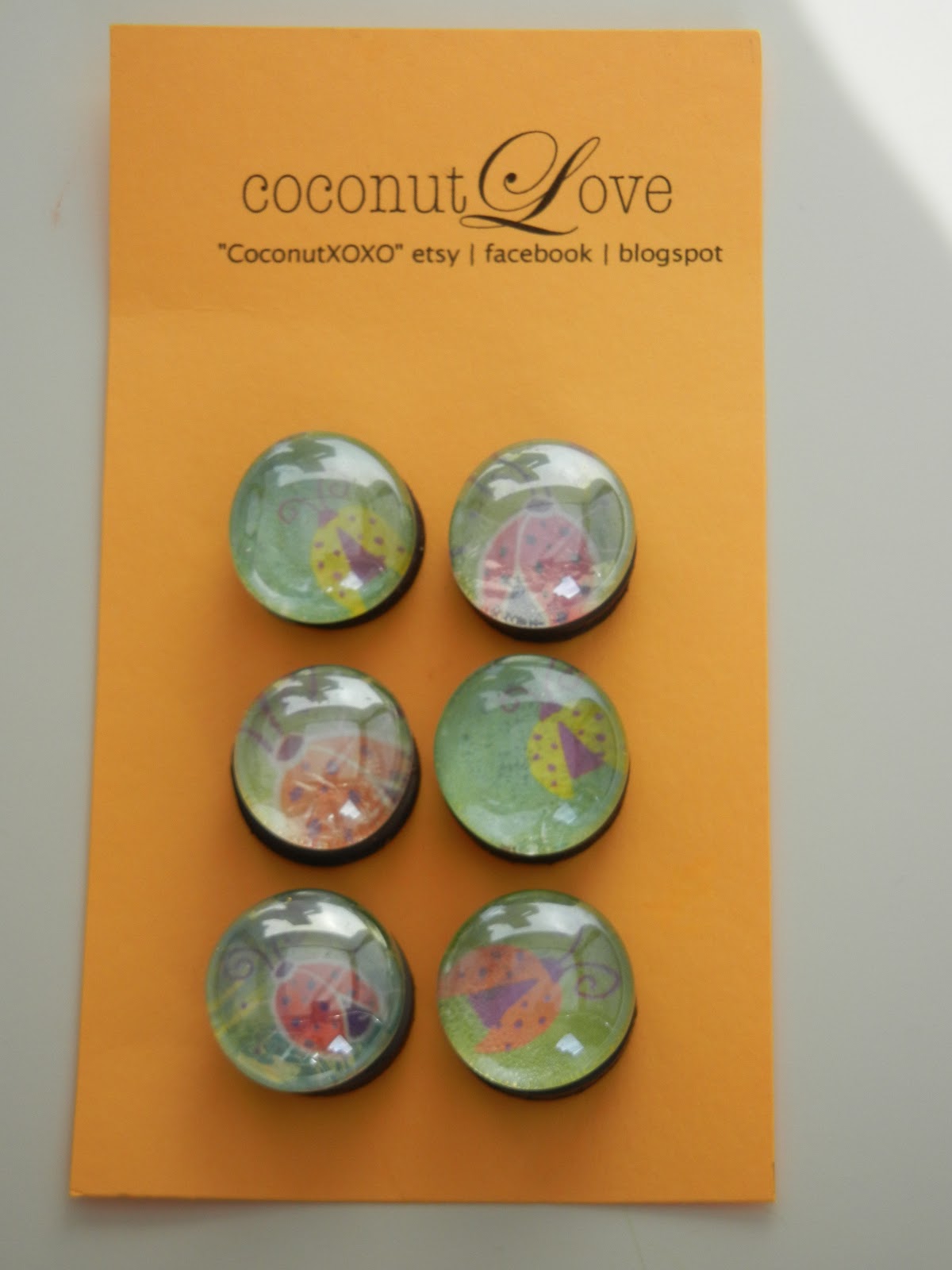 Coconut Love: Super Easy DIY Glass Marble Magnets