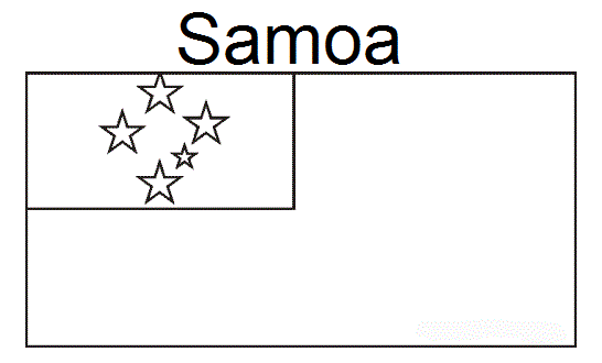 Geography Blog: Samoa Flag Colouring Page