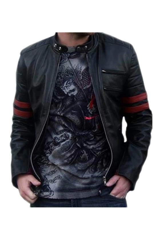 EM'S Jaket Kulit - Hitam - Jaket Good Quality