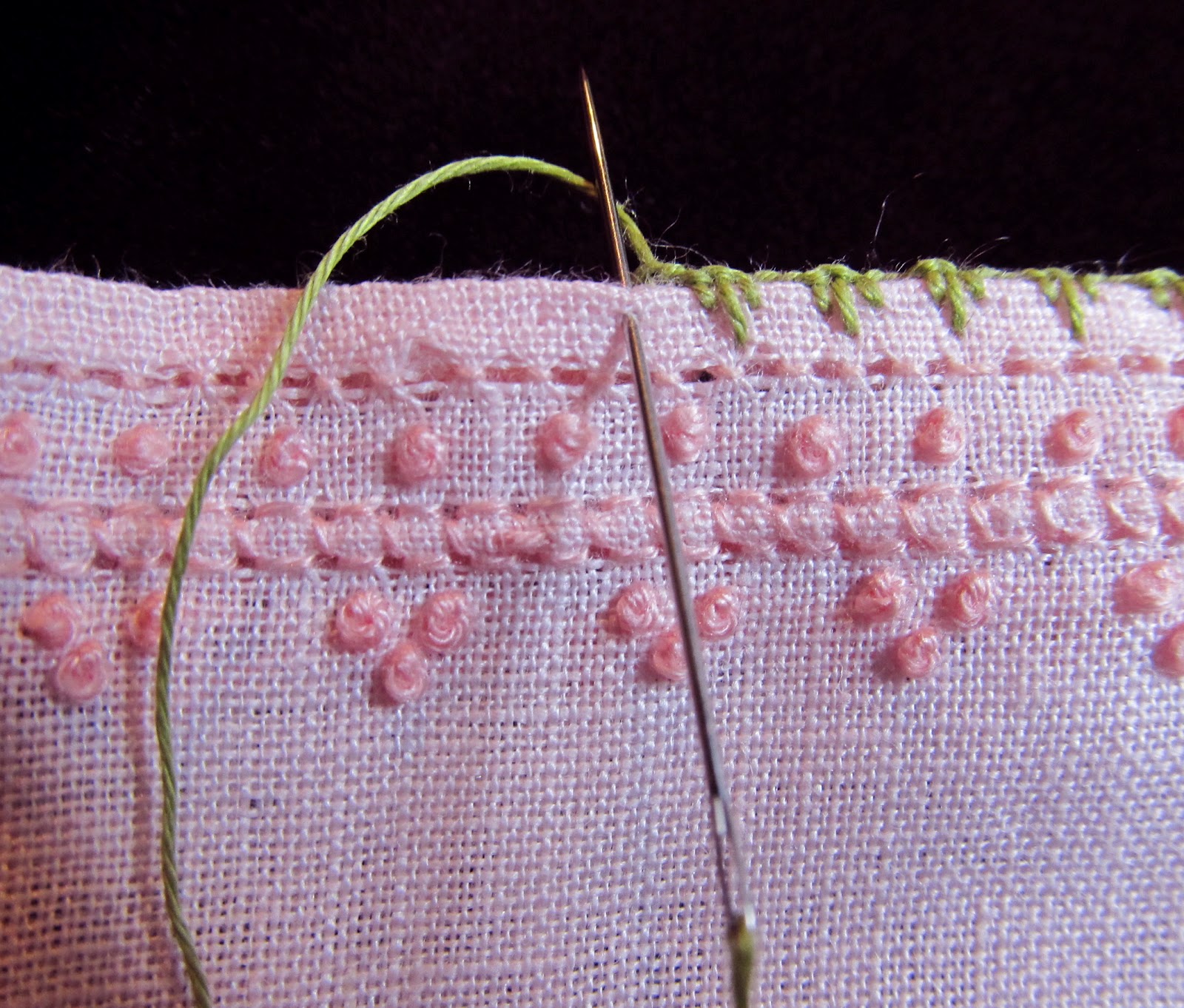 Baroque Embellishments: Openwork Insertion Seams - Work On The Scarf ...