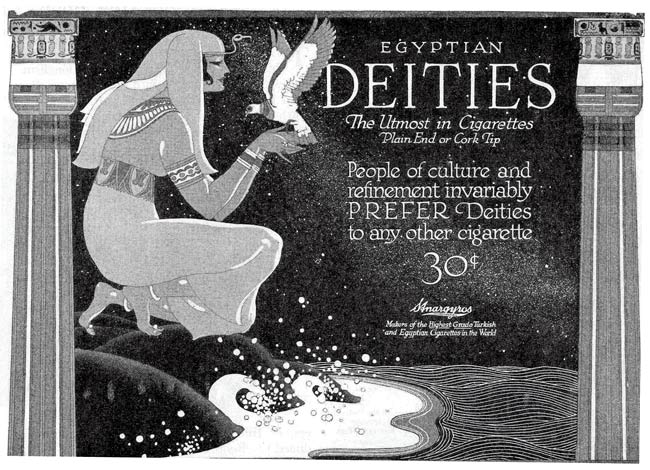 BEING CLEOPATRA: Egyptian Deities Cigarettes: Vintage Ads
